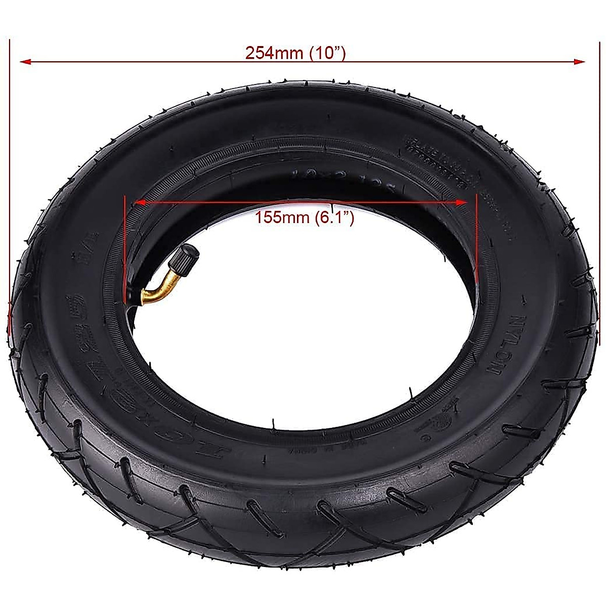 GLDYTIMES 10 Inch Scooter Tires 10 x 2.125 Scooter Tire Replacement for Xiaomi M365 / Pro Electric Scooter Smart Self Balancing Scooter Replacement 10" Tires and Tube
