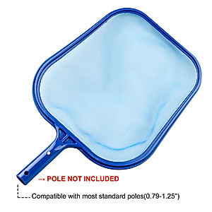 Leaf Skimmer Net Swinging Pool Skimmer Above Ground Pool Maintenance - Fine Mesh Net - for Cleaning Surface of Swimming Pools, Hot Tubs, Spas and Fountains