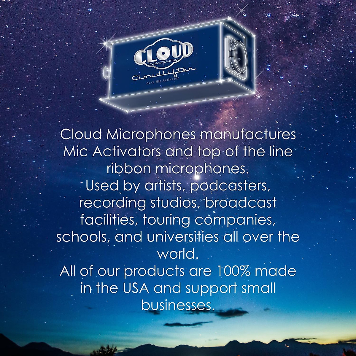 Cloud Microphones - Cloudlifter CL-2 Mic Activator - Ultra-Clean Microphone Preamp Gain - USA Made