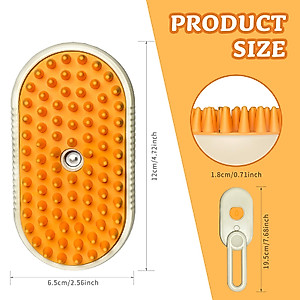 Cat/Dog Shedding Brush - Steam Grooming Brush with Water Spray, Hair Removal Comb for Pets (brown)