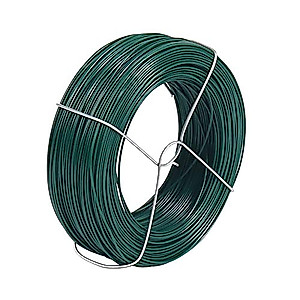 328 Feet Plant Twist Tie Plastic Coated Soft Garden Metal Wire 1mm Thin for Gardening, Home, Office (Green)