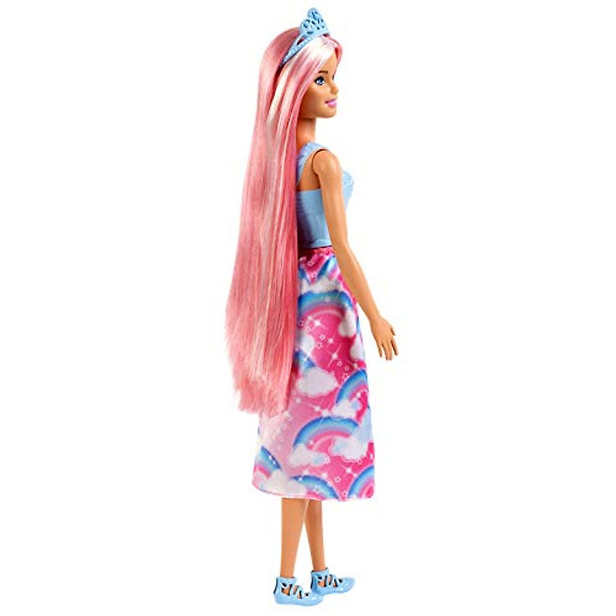 ​Barbie Dreamtopia, Rainbow Princess Doll with Extra-Long Pink Hair, Plus Hairbrush, for 3 to 7 Year Olds
