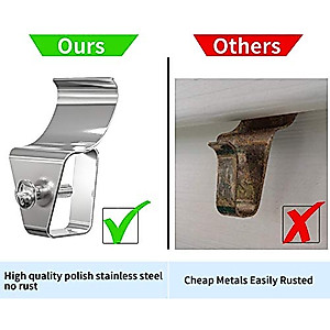 (12 Pack) Blink Outdoor Camera Vinyl Siding Clip Hooks, No-Hole Needed Outdoor Siding Hanger for Mounting Blink XT2 Blink Outdoor Home Security, Weatherproof Stainless Steel Blink Siding Mount