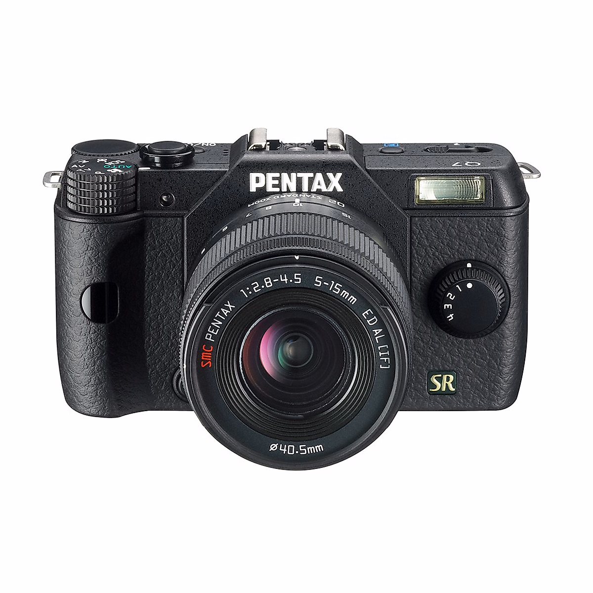 Pentax Q7 12.4MP Mirrorless Digital Camera with 02 Standard Zoom 5-15mm f2.8-4.5 and 06 Telephoto Zoom 15-45mm f2.8 Lenses (Black)