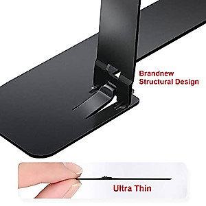 CreFur Thin Phone Stand, Ultra-Thin Kickstand for Cell Phone Case Horizontal/Vertical Desk Stand Holder for iPhone Galaxy Cellphone Black (2pcs)