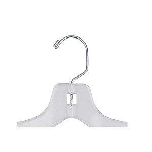 NAHANCO 414RC Plastic Coordinate Hanger, Heavy Duty, 14", Clear (Bulk Pack of 100)