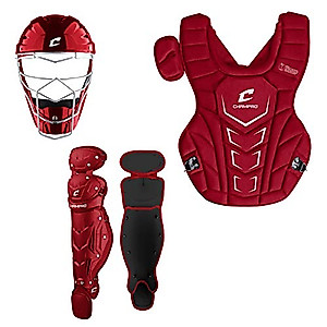 CHAMPRO Optimus MVP Plus Catcher’s Box Set Kit with NOCSAE Standard Certified Headgear and Chest Protector