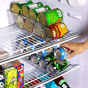 Utopia Kitchen Can Organizer For Pantry (Pack of 2) - Soda Can Storage Organizer Pantry, Fridge & Freezer Organization - Holds Food & Soup Can (Clear)
