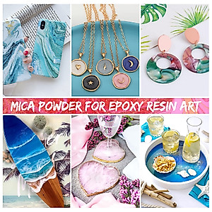 HTVRONT Mica Powder for Epoxy Resin 130g - 26 Colors Shimmery Pigment Powder - Easy to Mix & Natural Resin Mica Powder for Soap Making, Lip Gloss, Bath Bombs