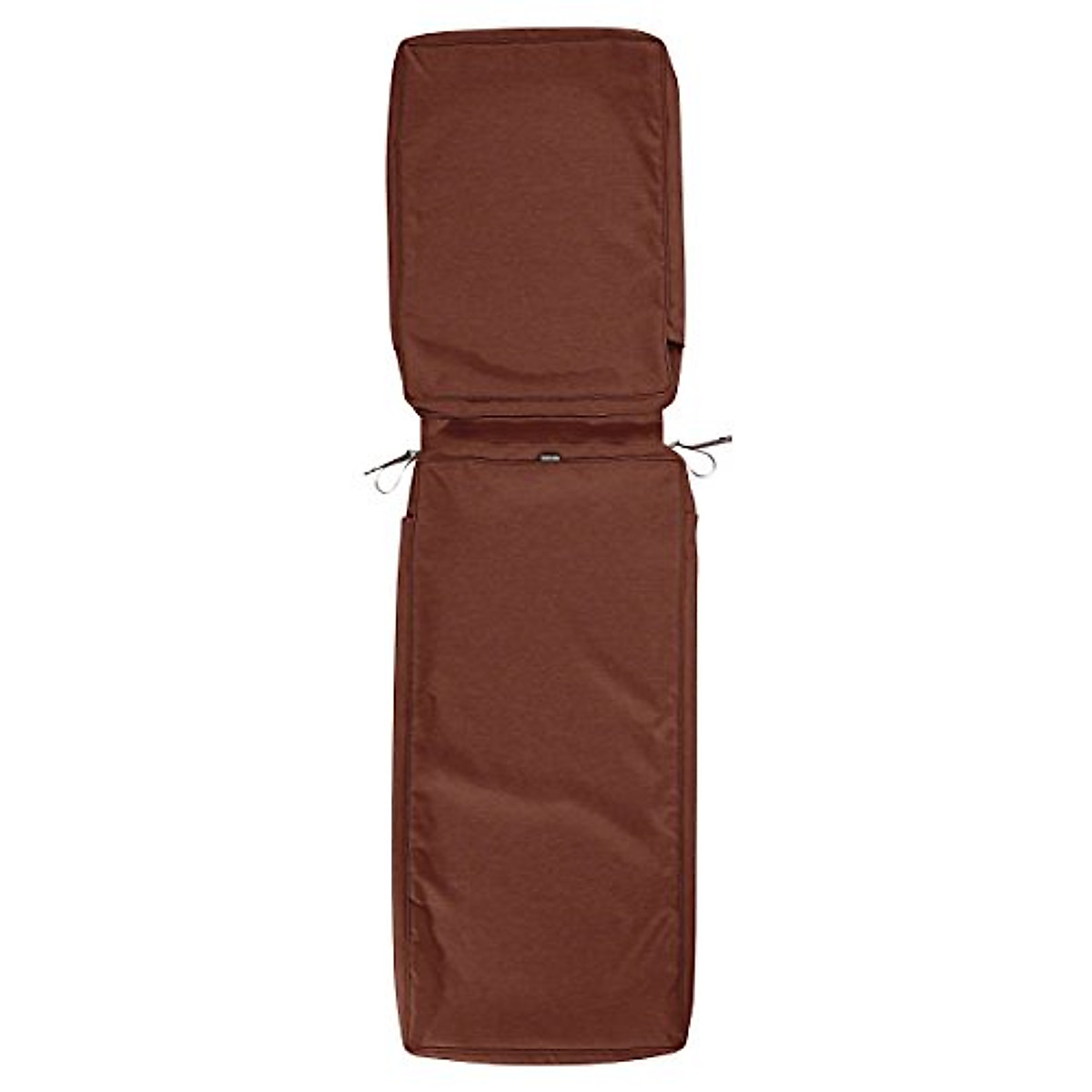 Classic Accessories Montlake FadeSafe Water-Resistant 80 x 26 x 3 Inch Outdoor Chaise Lounge Cushion Slip Cover, Patio Furniture Cushion Cover, Heather Henna Red