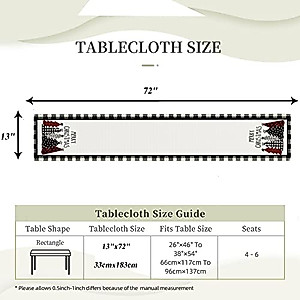 UYPGOIN Waterclor Buffalo Plaid Christmas Trees Table Runner, Seasonal Winter Merry Xmas Holiday Kitchen Dining Decoration for Indoor Outdoor Home Party 13x72 Inches