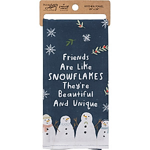 Primitives by Kathy Friends are Like Snowflakes They're Beautiful and Unique Decorative Kitchen Towel