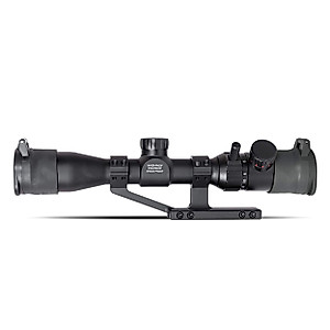 Monstrum 3-9x32 Rifle Scope with Rangefinder Reticle | ZR255 H-Series Offset Scope Mount | Monstrum Flip Up Lens Cover Set | Bundle