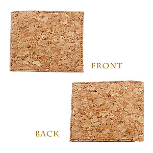 boshiho 2 Pcs Cork Wallet Slim Design Bifold Credit ID Card Holder Purse Unique Vegan Gift Ideas