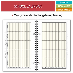 Student Planner Daily Format for Elementary School (S85-Red) 5.5 x 8.5