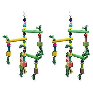 Bird Play Stand Wooden Swing Bird Toys Bird Toys Wooden Bird of 2 Bird Swings Wooden Bird Swing Swing Parrot Cage Wooden Toys Wooden Toys Wooden Playset Parrot Swing