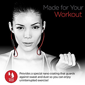 HyperGear Flex Wireless Bluetooth Earphones with Wrap Around Flexible Band and Built-In Mic