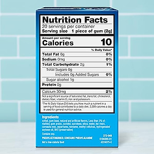 ACT Dry Mouth Moisturizing Gum, 20 Pieces, With Xylitol, Sugar Free Soothing Mint