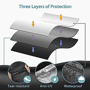 SHINESTAR Griddle Cover for Blackstone 36 Inch Griddle, Also Fits for More 4-Burner Flap Top Grill, Waterproof, Heavy Duty, Fade Resistant, with Click-Close Straps, Black