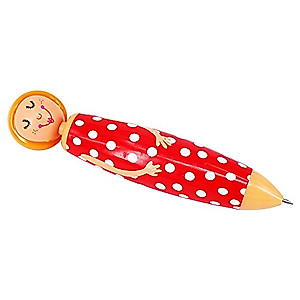 SunAngel® Originality Fashion Designed Doll Pen Cartoon ballpoint pen，Cute Creative Stationery and Office Supplies(5PCS)