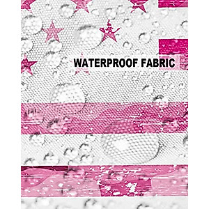 Funnywall88 Waterproof Throw Pillow Covers Set of 2 Independence Day Pink Camo American Flag Patriotic Couch Pillow Cases Outdoor Sofa Cushion Cover Home Decor for Bed Living Room, 20" x 12"