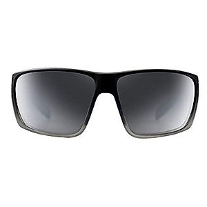 Native Eyewear Griz Polarized Rectangular Sunglasses, Smoke Fade/Silver Reflex, 66 mm