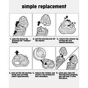 SH30 Replacement Heads for Shaver 3500 3800 2300 S3212/82 S3311/85 S1211/81, Series 3000 2000 1000 and S738, ComfortCut Shaving Heads with Durable Sharp Blade, 2 Shaver Cleaning Brushes, 12 Packs