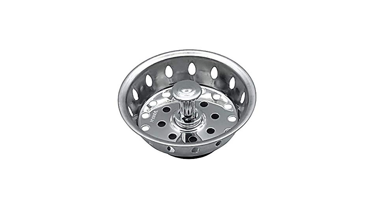 Kitchen Sink Stainless Steel Basket Strainer & Rubber Stopper