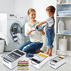 Clothes Drawer Organizers, Clothes Organizer for Folded Clothes, Nursery Dresser Drawer Organizers, Wardrobe Clothes Organizer,Pants Organizer, Bedroom Organization Storage (Small*2)