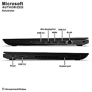 Lenovo ThinkPad T460s 14inch Notebook Intel Core I7-6600U up to 3.4G,Webcam,1920x1080,12G DDR4,256G SSD,USB 3.0,HDMI,Win 10 Pro 64 Bit,Multi-Language Support English, Spanish (Renewed)