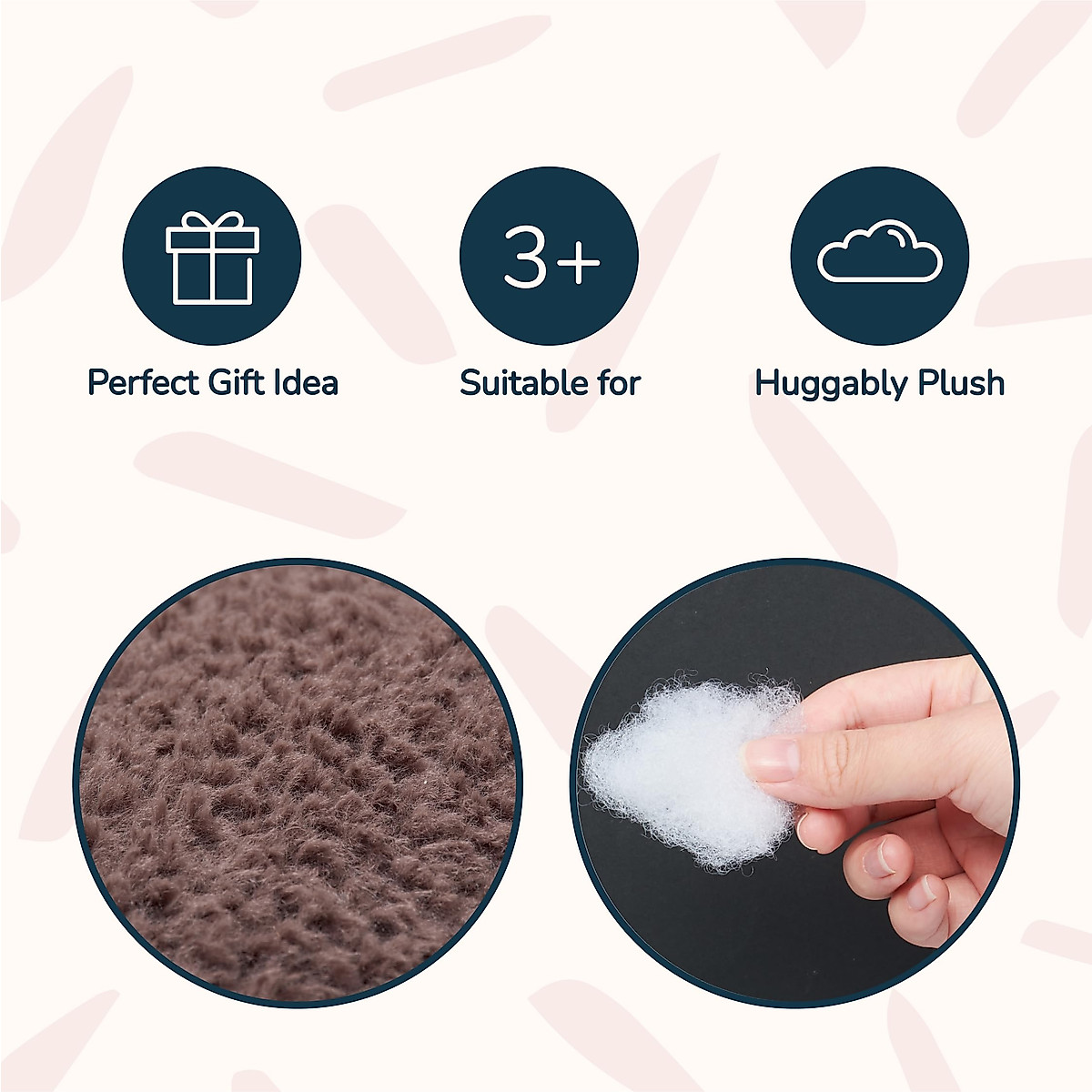 Wonder Products Bear Pillows - Irresistibly Cute Plush Bear Shape for Comfortable Cuddling - Ideal Gift for Kids and Bear Lover - Decorative Bed and Sofa Pillow for Cozy Ambiance - Polyester, Brown