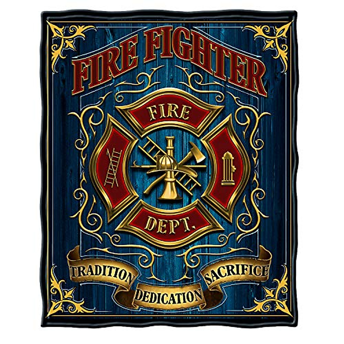 Erazor Bits Faux Fur Blanket 50 x 60| Volunteer Fire Tradition Sacrifice d Throw Blanket ADD7-FF2085-TB