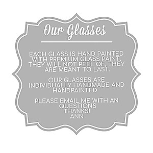 Hand Painted Lavender Flower Wine Glasses, Brushes with a View set of 2 Artisan Made Floral Drinking Glasses Set, Perfect Mother’s Day, Bridal Shower, Christmas & Easter Gift, 15 oz