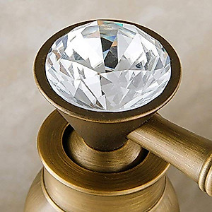 OQPJMYZ Antique Brass Brushed Retro Bath Faucet Bathroom High Basin Mixer with 360 ° Rotary Spout Vintage Retro Antique Nostalgic Country Style Mixer Tap,Kitchen Sink Taps Needed (Bronze)