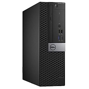 Dell 7050 SFF Desktop Intel i7-6700 UP to 4.00GHz 32GB DDR4 New 512GB NVMe SSD + 2TB HDD Built-in AX200 Wi-Fi 6 BT Dual Monitor Support Wireless Keyboard and Mouse Win10 Pro (Renewed)