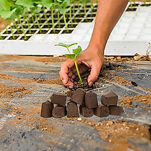 Happyyami 10Pcs Germination Soil Blocks Seedling Soil Block Nursery Soil for Indoors Potting Soil Indoor Plants Seeds Starting Plugs Peat Soil