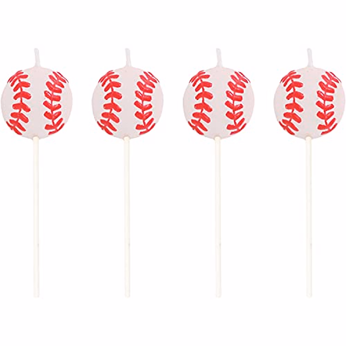 Creative Converting 4 Count Sports Fanatic Baseball Shaped Pick Candles -