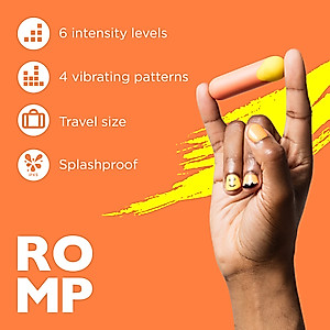 ROMP Riot Bullet Vibrator for Women - Mini Clitoral Vibrator for Her - 6 Intensity Levels & 4 Patterns for Clit Stimulation - Soft Touch Portable Sex Toy - Rechargeable Couple Massager G Spot Nipple