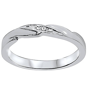 1/4ct Diamond Engagement Wedding Ring Set 10K White Gold - Size 8.5