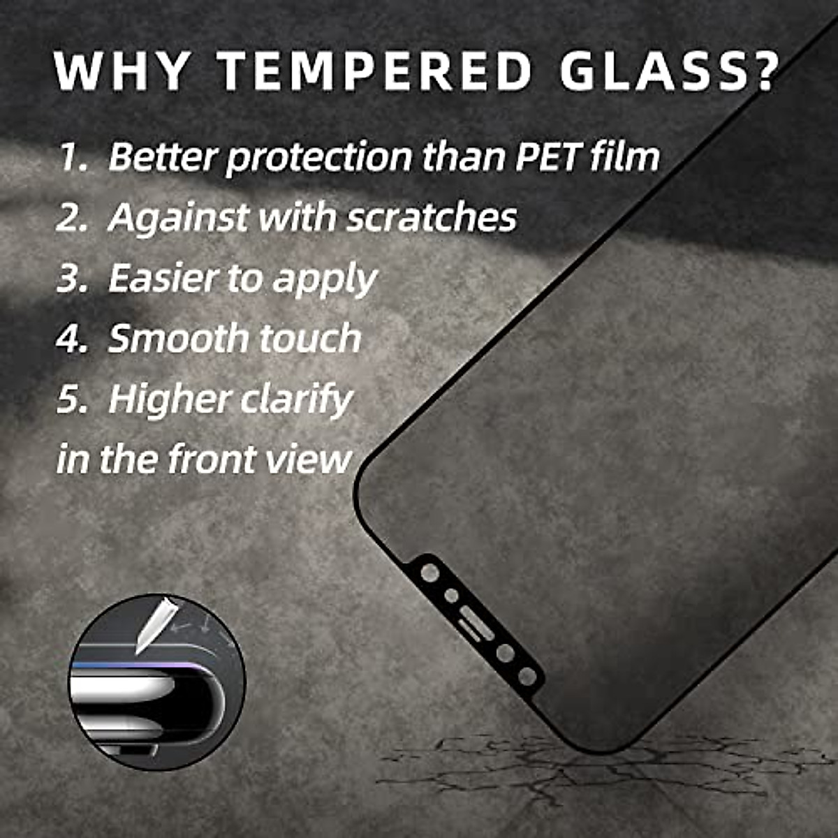 EGKimBa Privacy Screen Protector compatible with iPhone 13 Pro Max/iPhone 14 Plus, 6.7 inch Gradient Colorful Electroplated Anti-Spy Anti-Blue Light Easy Installation Tempered Glass