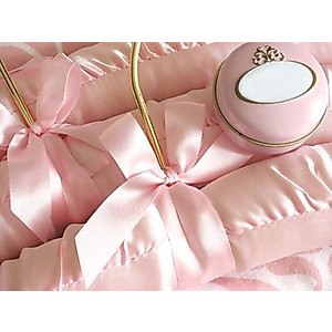 Ribest 1/4 inch Light Pink Double Face Satin Ribbon 50 Yards Per Roll for Bouquet Gift Wrapping Hair Wedding Birthday