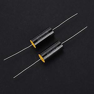 Lazmin 2Pcs Capacitor Frequency Divider, DC 250V 1uF/2.2uF/3.3/uF Film Capacitor for Audio Divider(2.2uf)