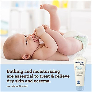 Aveeno Baby Eczema Therapy Moisturizing Cream, Natural Colloidal Oatmeal & Vitamin B5, Baby Eczema Cream for Dry, Itchy, Irritated Skin Due to Eczema, Paraben- & Steroid-Free, 12 fl. oz