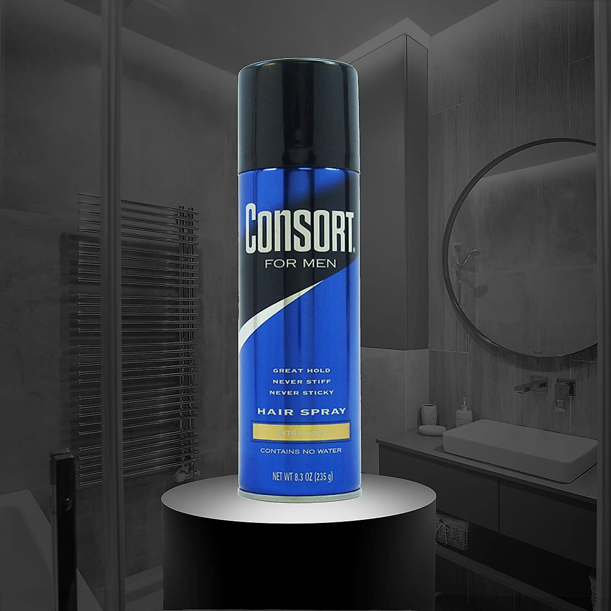 Consort Extra Hold Unscented Aerosol Hair Spray for Men, 8.3 oz – The Ultimate Mens Hairspray for Thin Hair and Mens Grooming Needs, Dry Look Styling