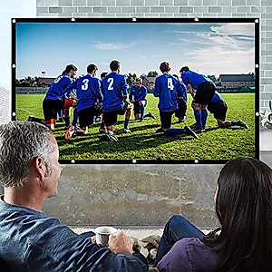 ZSEDP Projector Screen Outdoor 150 200 inch 300 inch White Cloth Material 180 250 inch Optional 16:9 / 4:3 for LED proyector ( Size : 300 inch )