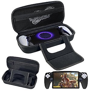 JDGPOKOO Accessories Kit for PlayStation Portal Remote Player, Handheld Case with Protective Case Cover, Hard Shell Carrying Bag Accessories Bundle