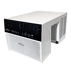 Soleus Air Exclusive 6,000 BTU Energy Star First Ever Over The Window Sill Air Conditioner Revolutionary Safety Class and Whisper Quiet, Keep a Clear View Through Your Window, With WiFi, Google Home, and Alexa (Fits up to 11" Wide Window Sill)