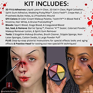 Mehron Makeup Special FX All-Pro Makeup Kit with Practice Head | Complete Professional Stage Kit Includes Practice Head | Special Effects for Theatre, Halloween, & Cosplay