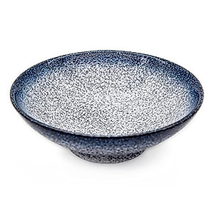Moon Market 9-inches Large Ceramic Japanese Ramen Bowl Set of 2, Blue