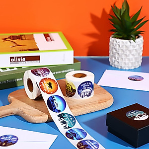 800Pcs Christmas Religious Stickers Nativity Stickers Jesus Christian Faith Roll Sticker Labels for Xmas Cards Envelope Favor